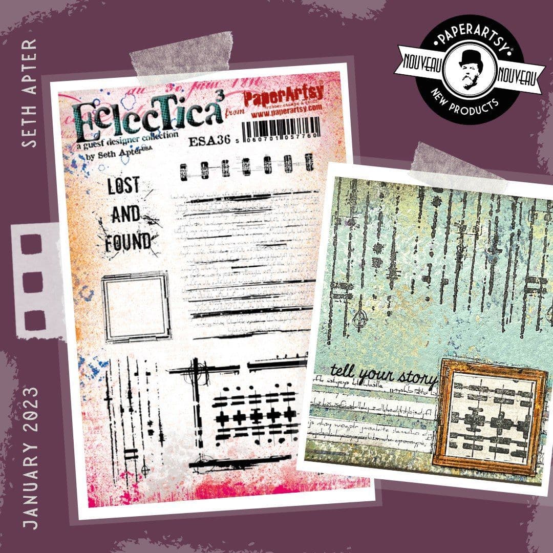PaperArtsy Eclectica E Seth Apter 36 Mounted Rubber Stamp Set - ESA36